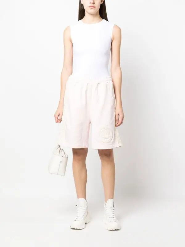BARROW Logo-patch Cotton Track Shorts