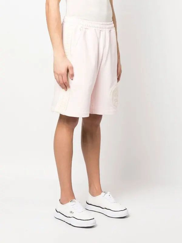 BARROW Logo-patch Cotton Track Shorts