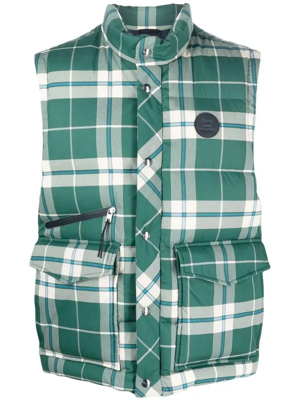 Woolrich Check-pattern Quilted Gilet