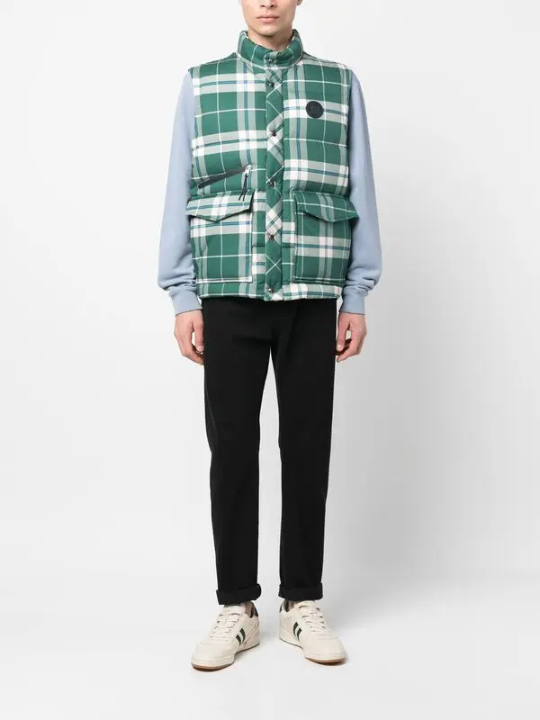 Woolrich Check-pattern Quilted Gilet