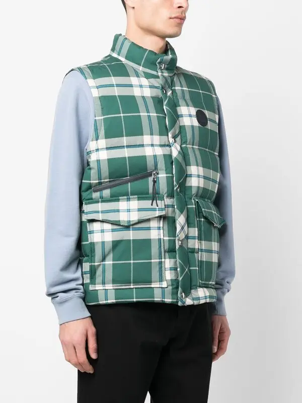 Woolrich Check-pattern Quilted Gilet
