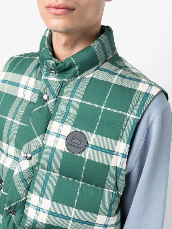 Woolrich Check-pattern Quilted Gilet