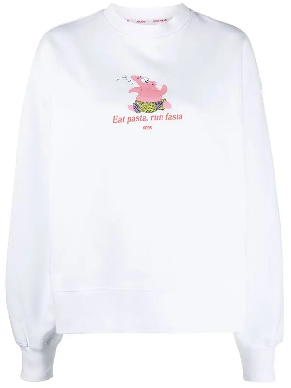 Gcds Graphic-print Cotton Sweatshirt