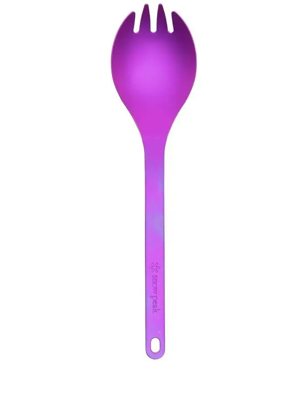 SNOW PEAK Engraved-logo Titanium Spork - Purple