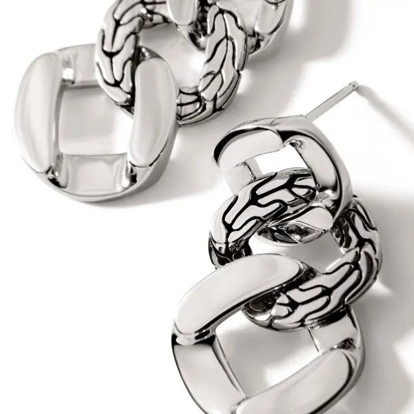 John Hardy Curb Drop Earrings