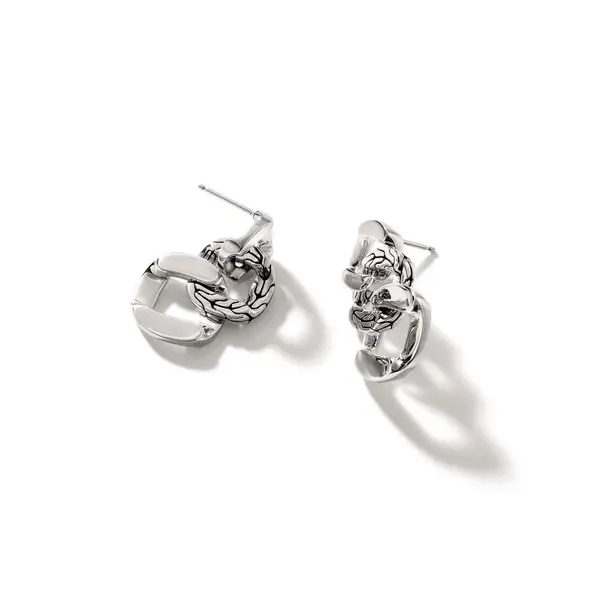 John Hardy Curb Drop Earrings