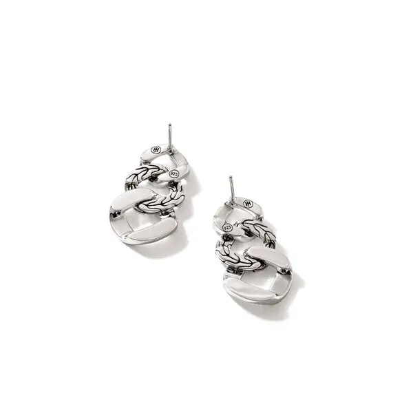 John Hardy Curb Drop Earrings