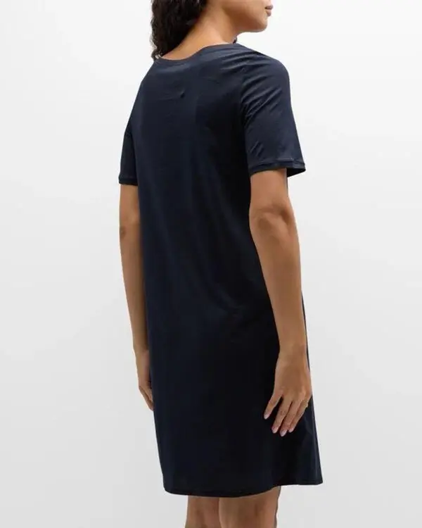 Hanro Cotton Deluxe Short-sleeve Sleepshirt - Black