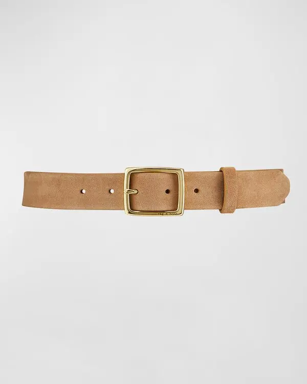 Rag & Bone Suede Boyfriend Belt - Camel