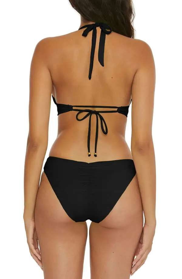 BECCA By Rebecca Virtue Coast Ring Halter Neck Bikini Top - Black