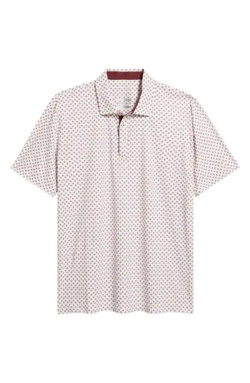 SWANNIES Hazelwood Modern Fit Foulard Print Performance Golf Polo - Maroon