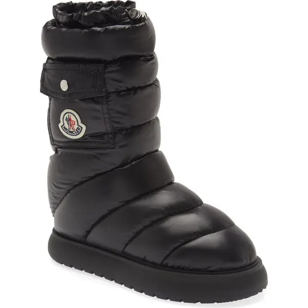Moncler Gaia Pocket Puffer Snow Boots - Black/black