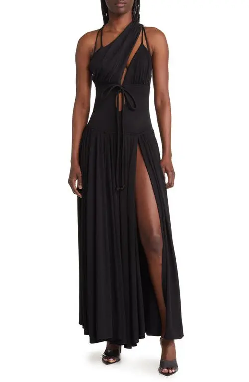 Harbison Moonbeam Cutout Jersey Maxi Dress