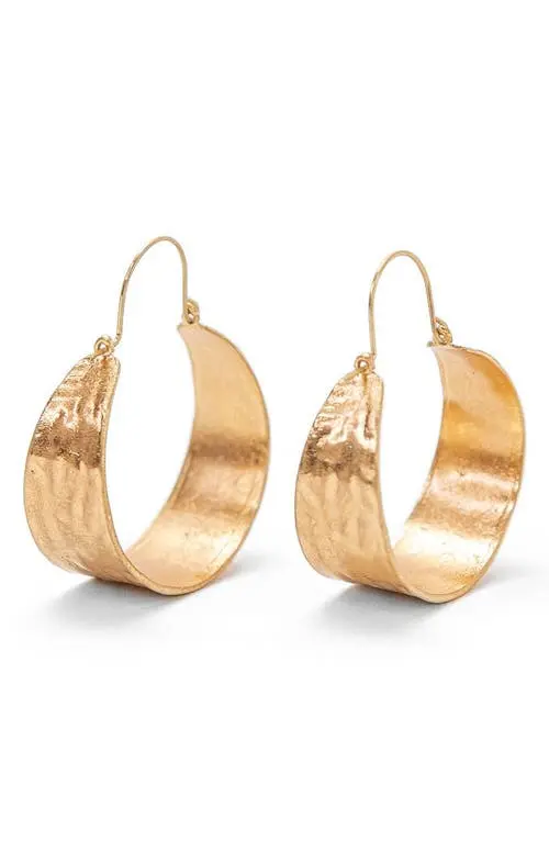 PETIT MOMENTS Terrain Hoop Earrings - Gold