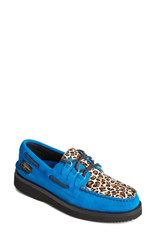 Sperry Authentic Original Leopard Boat Shoe In Blue Multi  display picture 1
