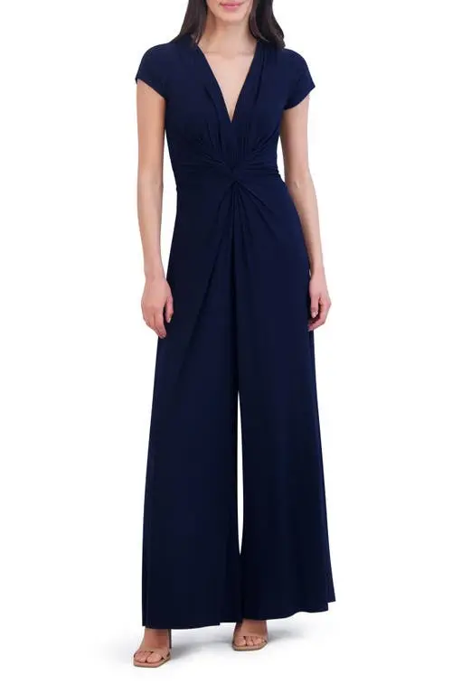 Vince Camuto Twist Front Jersey Jumpsuit - Navy