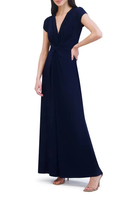 Vince Camuto Twist Front Jersey Jumpsuit - Navy