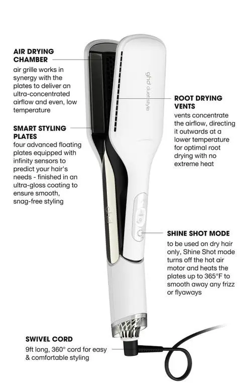 GHD Duet Style 2-in-1 Hot Air Styler - White
