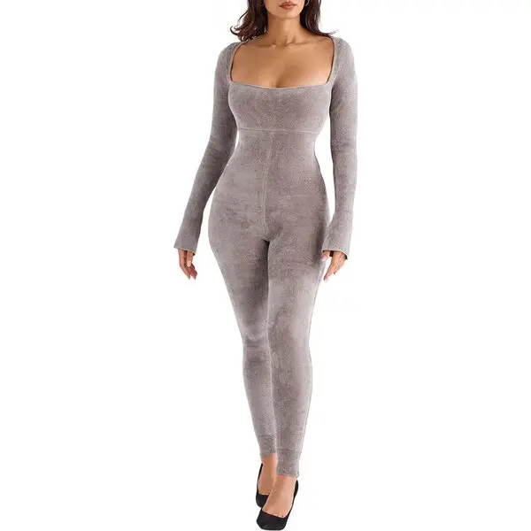 House Of Cb Isis Chenille Jumpsuit - Mink