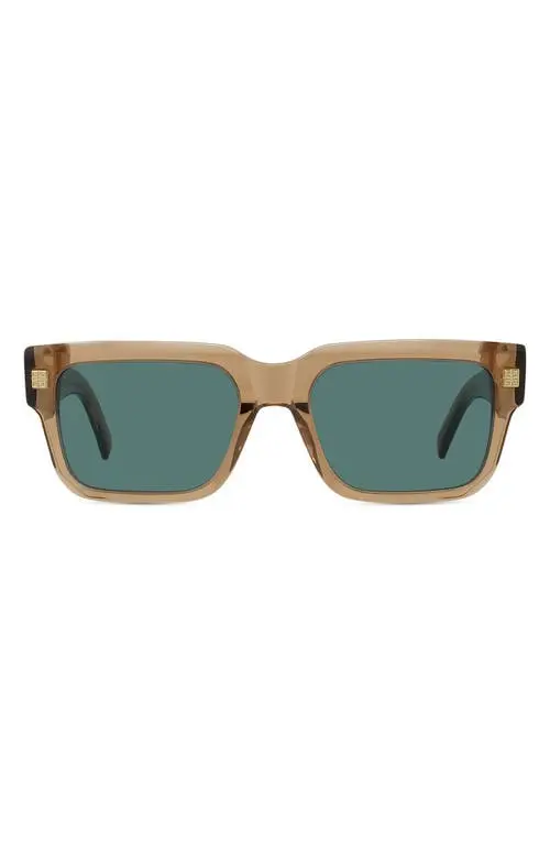 Givenchy Gv Day Square Sunglasses - Shiny Light Brown / Green