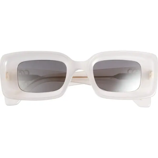 Loewe Anagram Rectangular Sunglasses - Ivory /smoke Mirror
