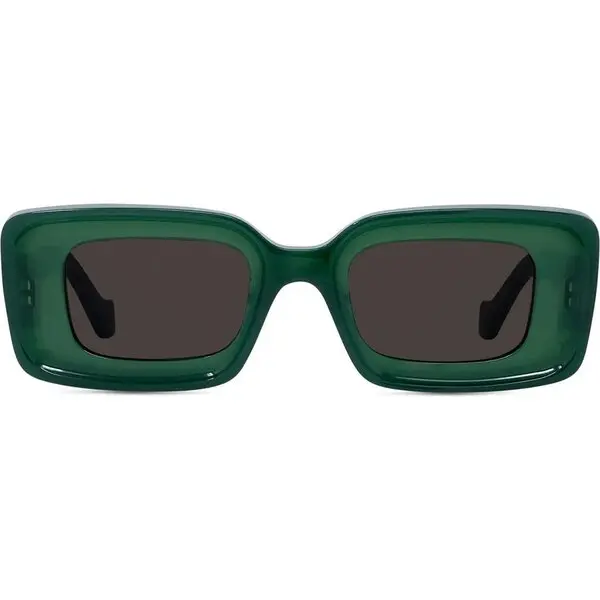 Loewe Anagram Rectangular Sunglasses - Light Green/other/brown