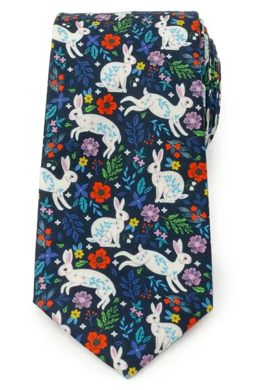 CUFFLINKS, INC. Rabbit Print Tie - Black