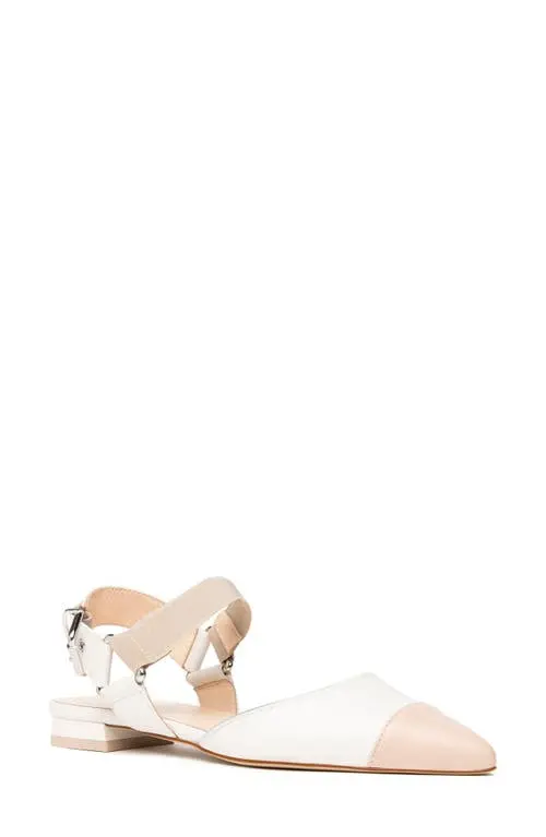 NEROGIARDINI Pointed Toe Flat - White/ Blush