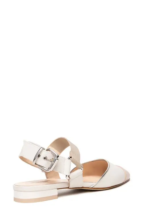 NEROGIARDINI Pointed Toe Flat - White/ Blush