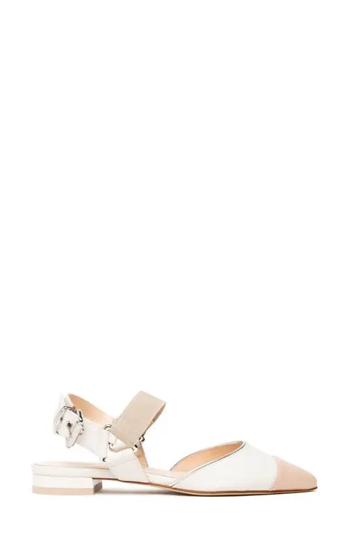 NEROGIARDINI Pointed Toe Flat - White/ Blush