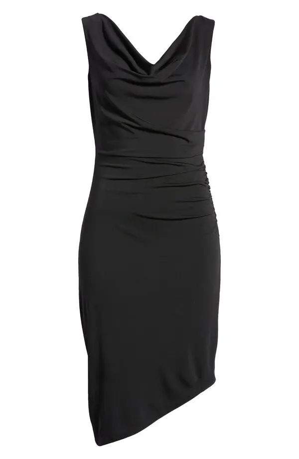 sam edelman cowl neck cocktail dress Sam Edelman Drape Neck Cocktail Dress In Black