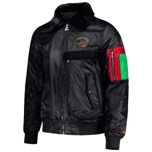 STARTER X Ty Mopkins New York Mets Satin Full-zip Jacket