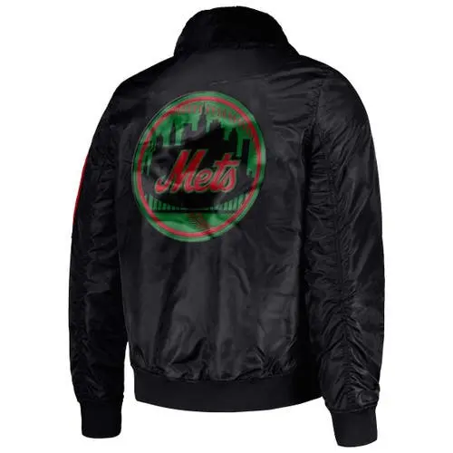 STARTER X Ty Mopkins New York Mets Satin Full-zip Jacket
