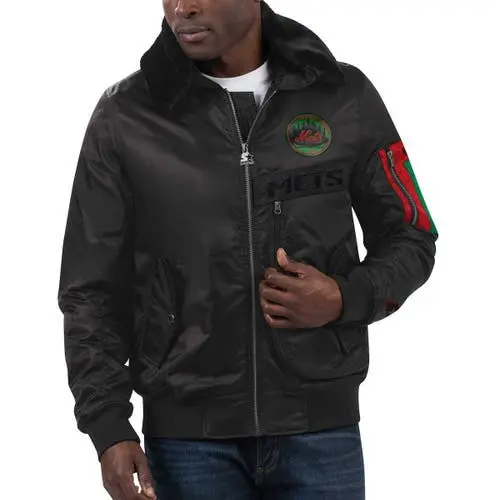 STARTER X Ty Mopkins New York Mets Satin Full-zip Jacket