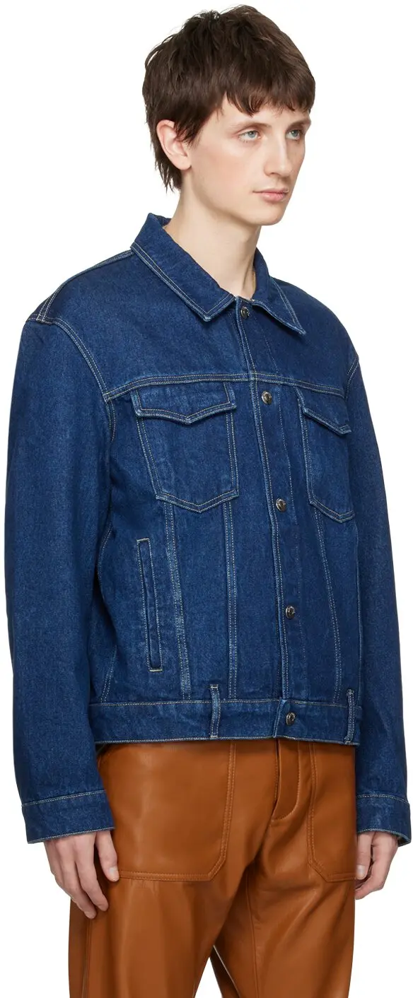 Nanushka Boyce Denim Jacket Eco Indigo 75% Off Editorialist