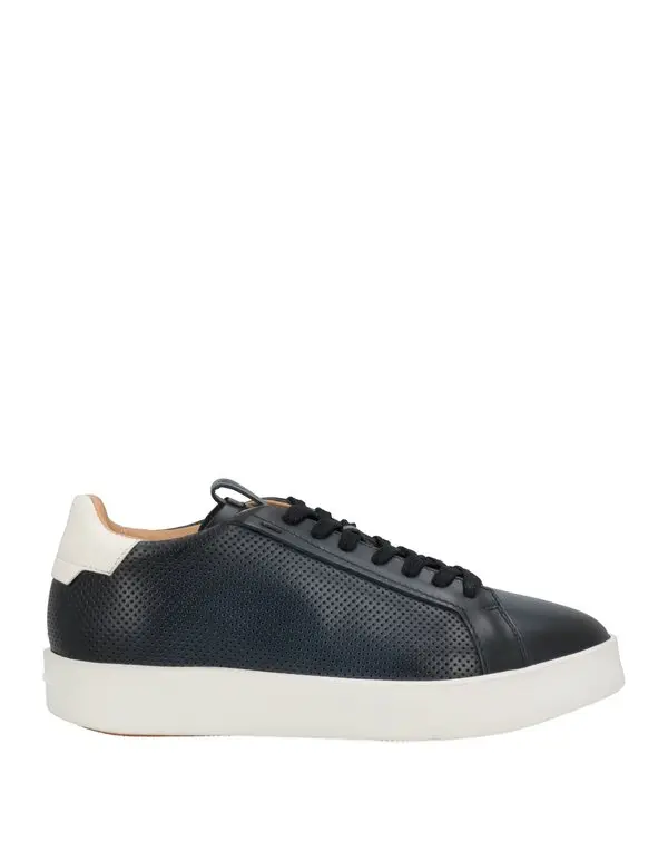 Santoni Midnight Soft Leather Lace-up Sneakers