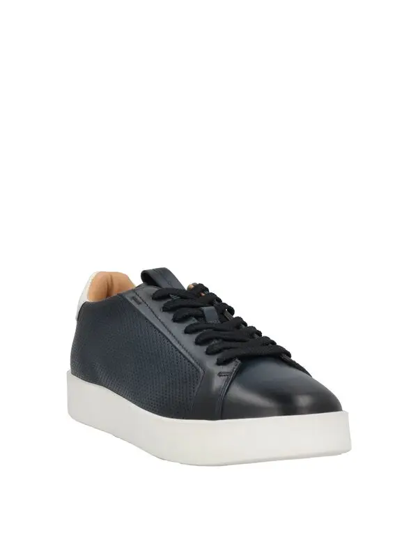 Santoni Midnight Soft Leather Lace-up Sneakers