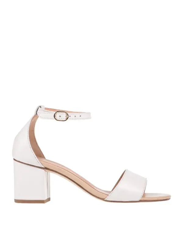 TWINSET Leather Sandals - Off White