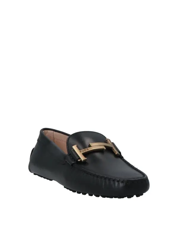 TOD'S Loafers In Soft Leather With Metal Applications