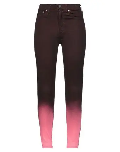 Alice + Olivia Skinny High Waisted Two Tone Jeans