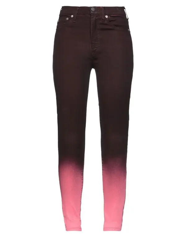 Alice + Olivia Skinny High Waisted Two Tone Jeans