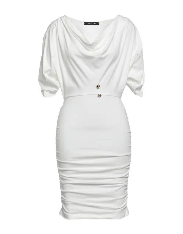 ODI ET AMO Mini Cotton Bodycon Dress - White
