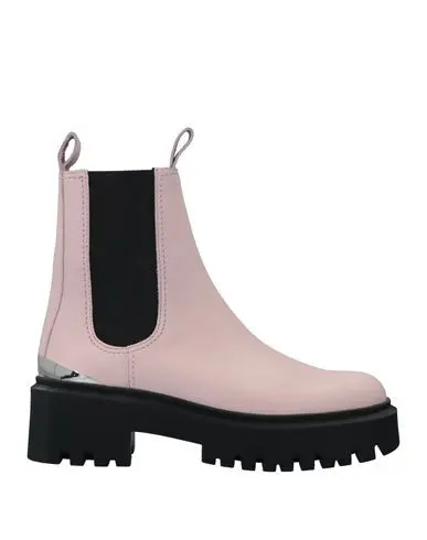 Maje Ankle Boots In Leather - Pink