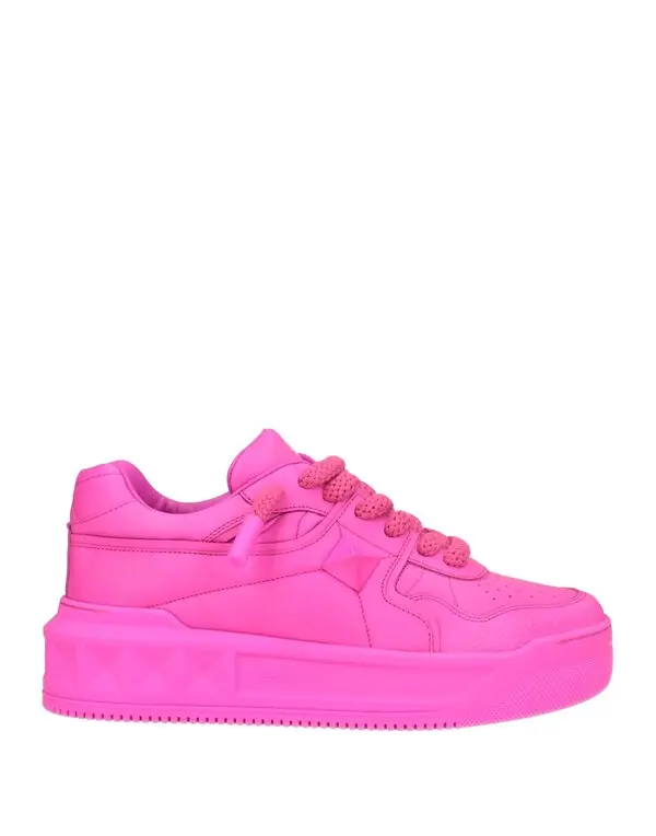 Valentino Garavani Leather Low-top Sneakers - Fuchsia