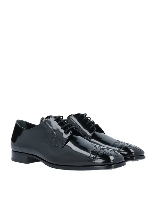 TOD'S Lace-up Glossed-leather Derby Shoes