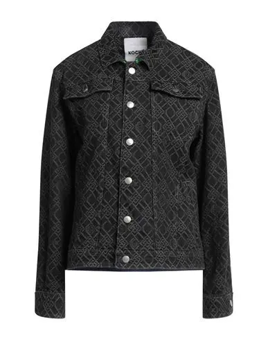 Koché Denim Outerwear Size Cotton, Polyester, Cow Leather