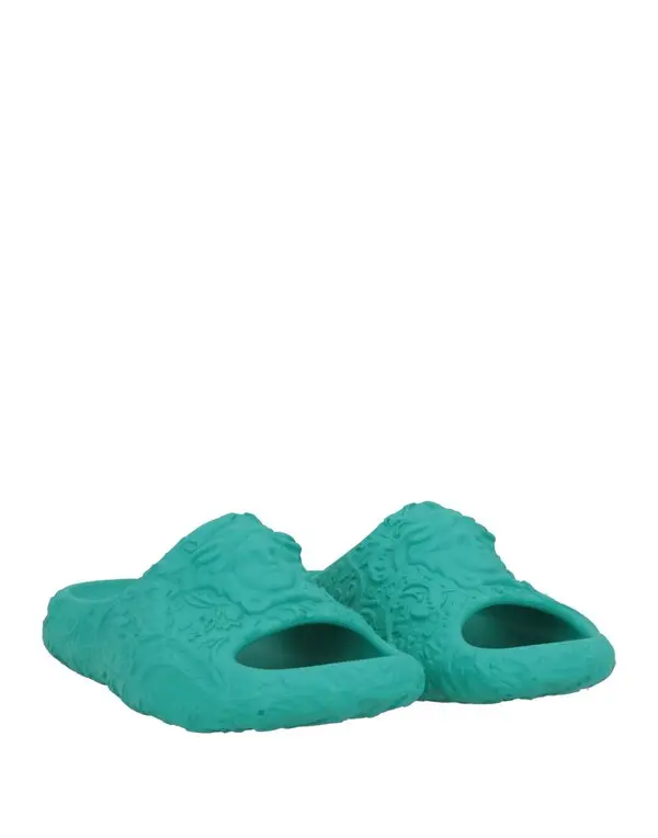 Versace Lime Rubber Pool Slides