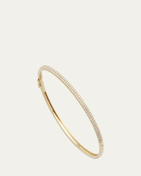 Mizuki 14k Diamond Hinged Bangle