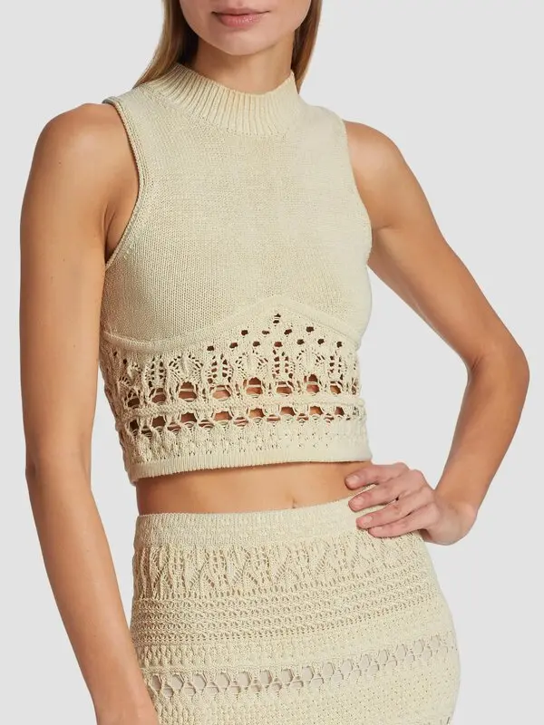 Simkhai Clarita Macramé Tank Top