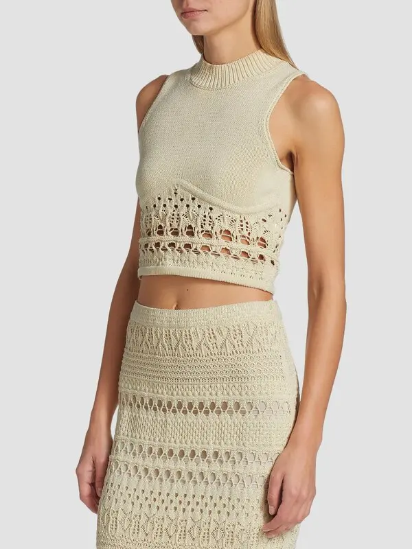 Simkhai Clarita Macramé Tank Top